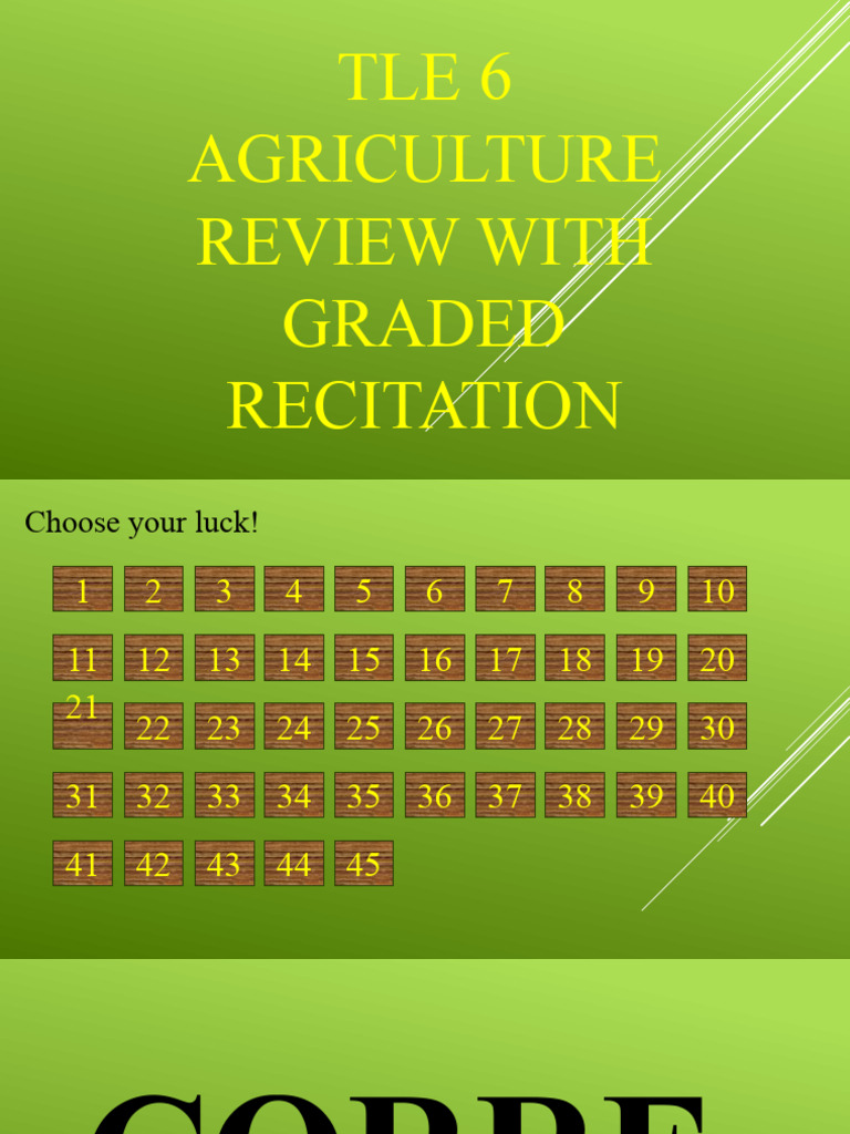 TLE 6 Agriculture | PDF