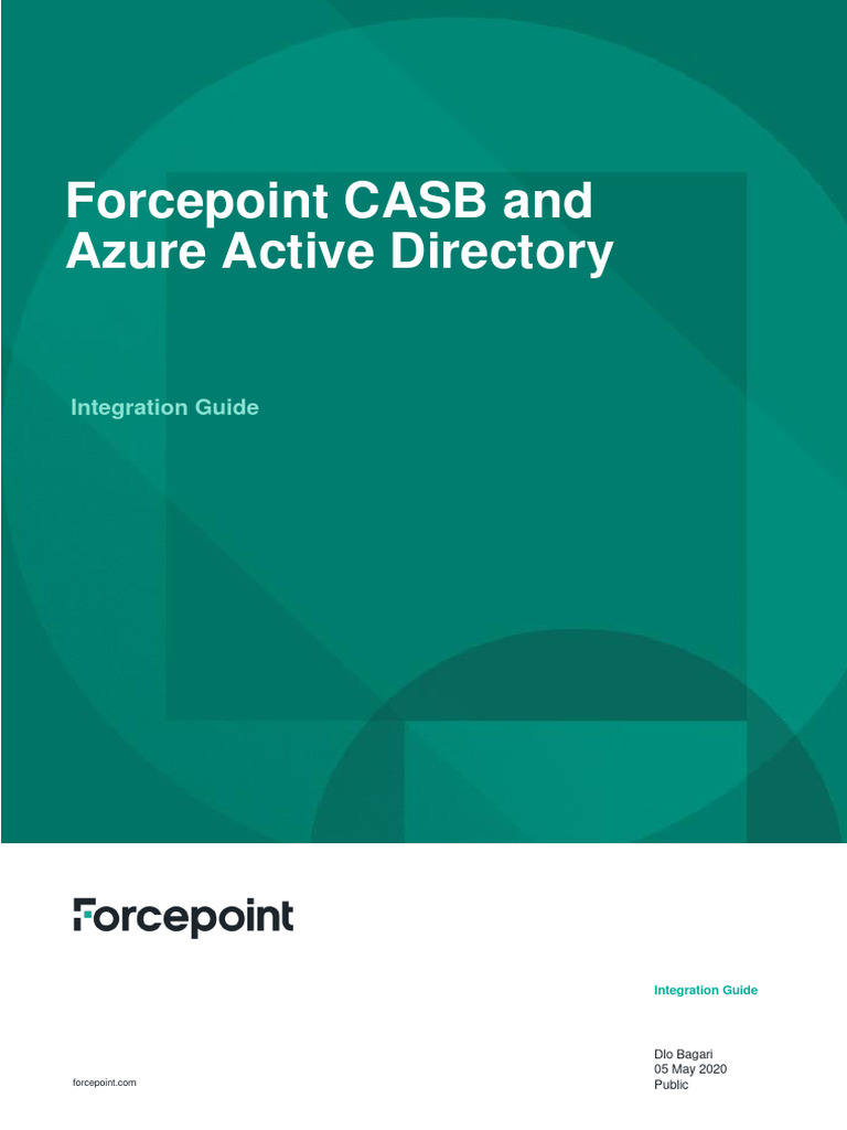 Forcepoint CASB and Azure Active Directory - Integration Guide | PDF