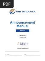 Pilot/Captain Announcements: Speech To Passengers | PDF | Air Traffic ...