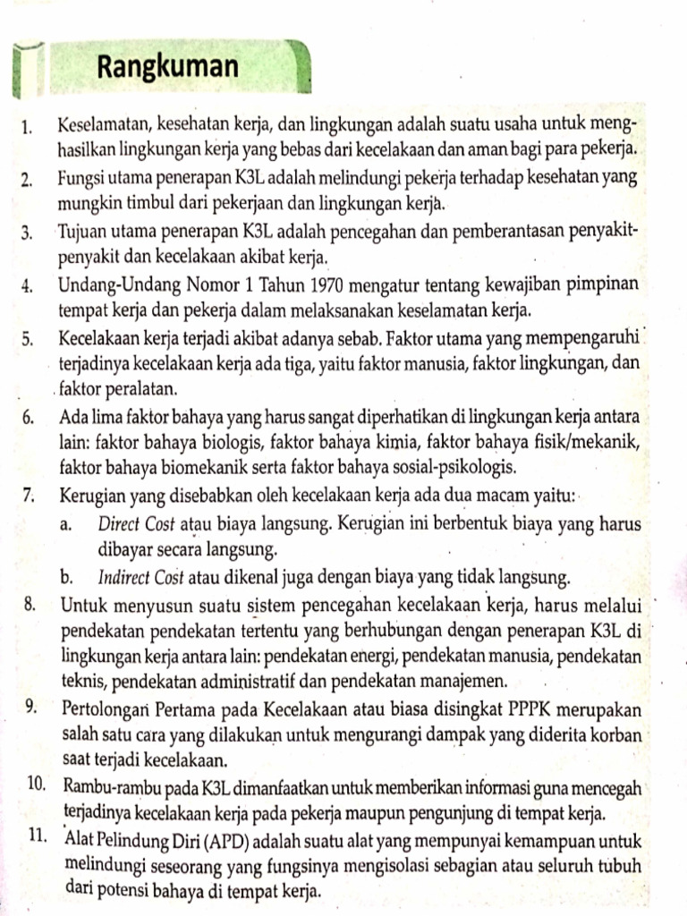 Rangkuman Materi K3L | PDF