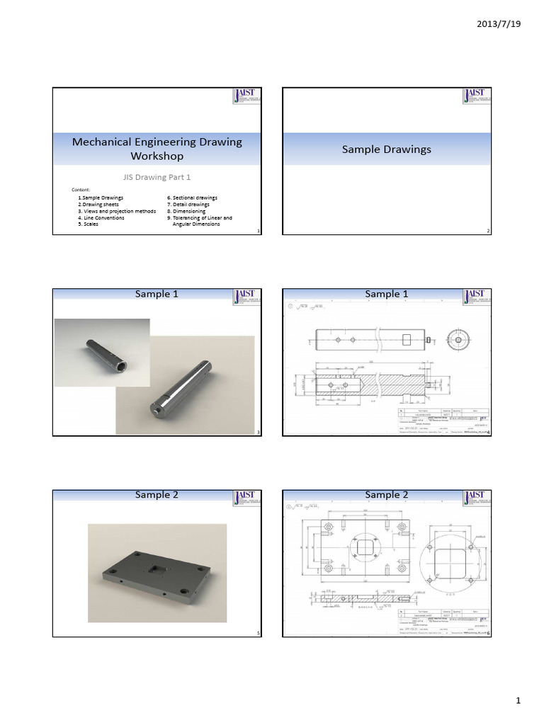 Mechanical Engineering Drawing Workshop | PDF