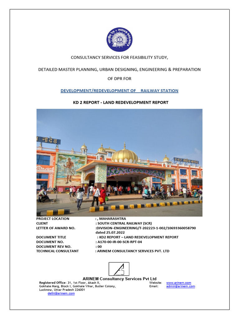 Nanded Railway Station Redevelopment Report | PDF