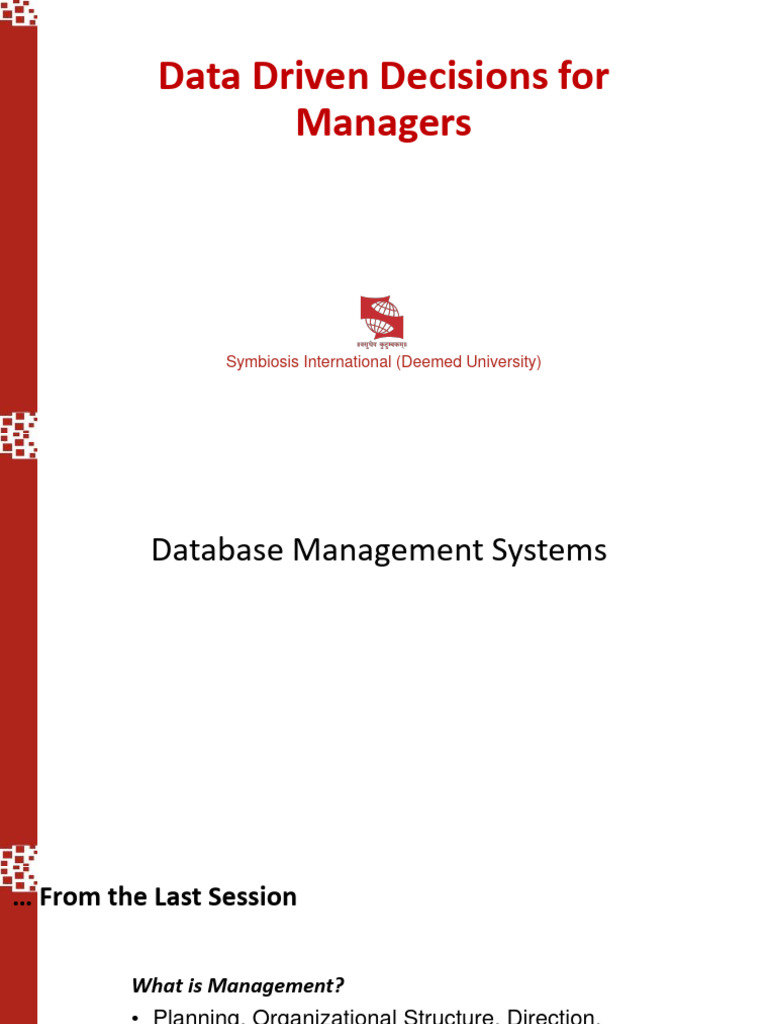 Session 4 Database Management Systems | PDF