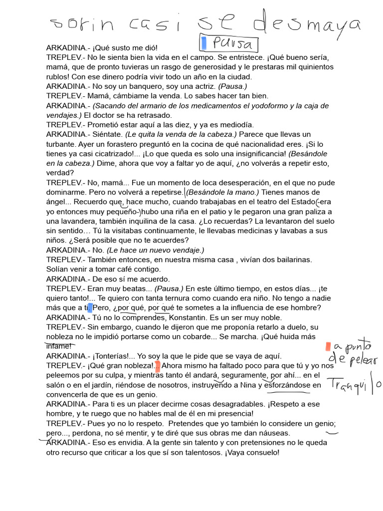 Arkadina y Treplev | PDF