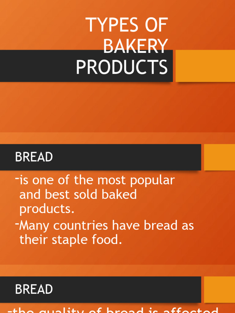 Types of Bakery Products | PDF