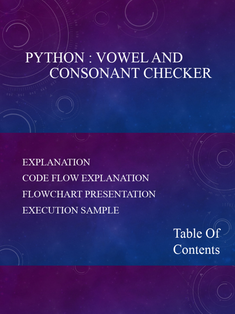 Python: Vowel and Consonant Checker | PDF