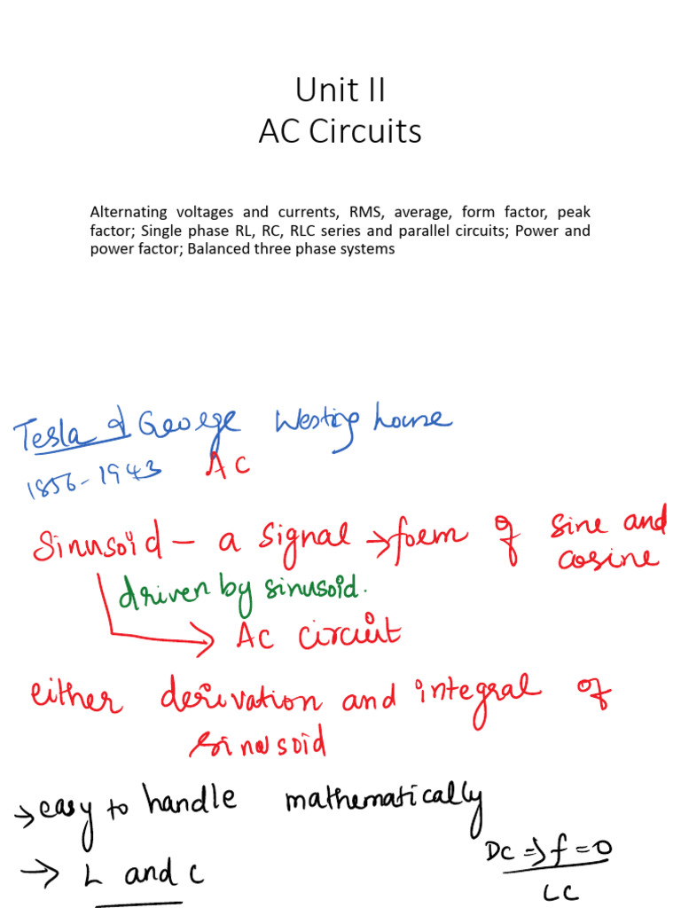 Module 2: AC Circuits | PDF