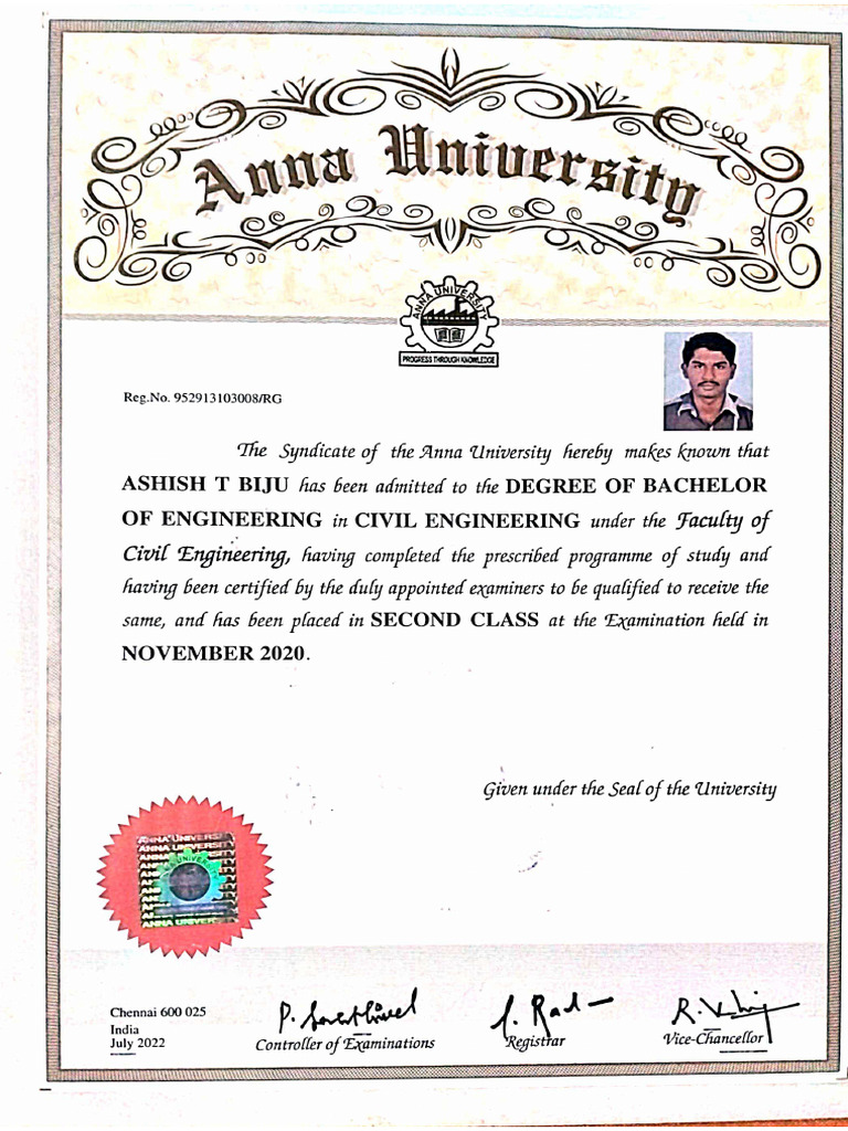 university certificate | PDF