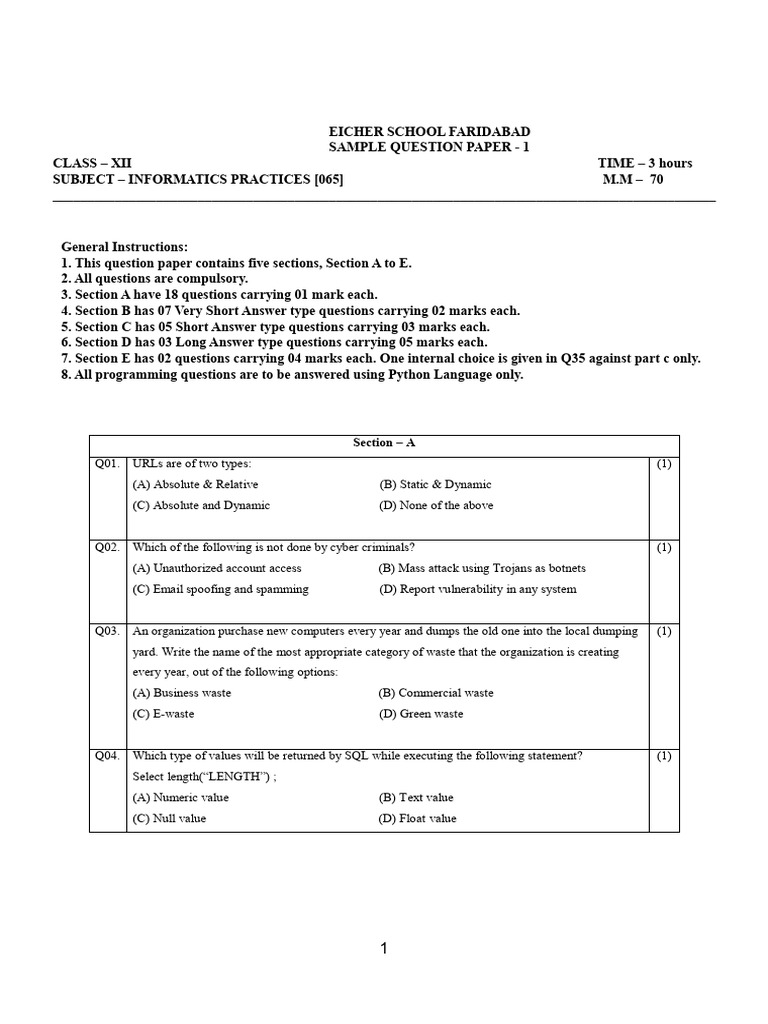 IP SQP Final 2 | PDF