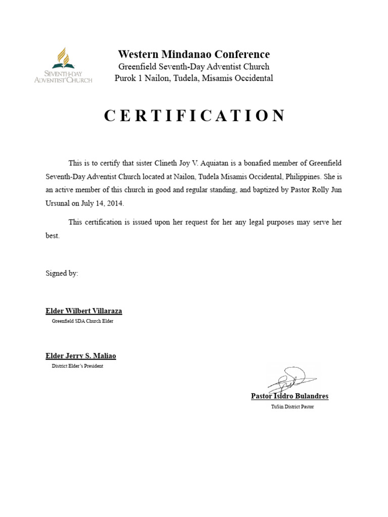 SDA Certification | PDF