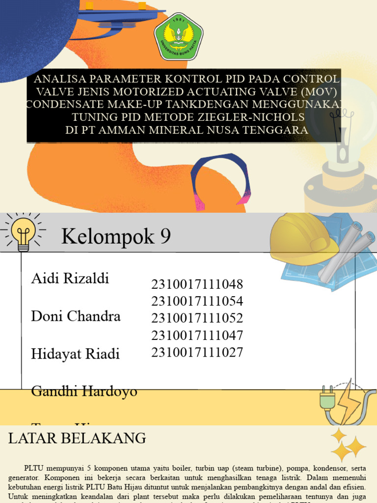 Kelompok 9 - Analisa Parameter Kontrol PID Pada Control Valve Jenis MOV ...