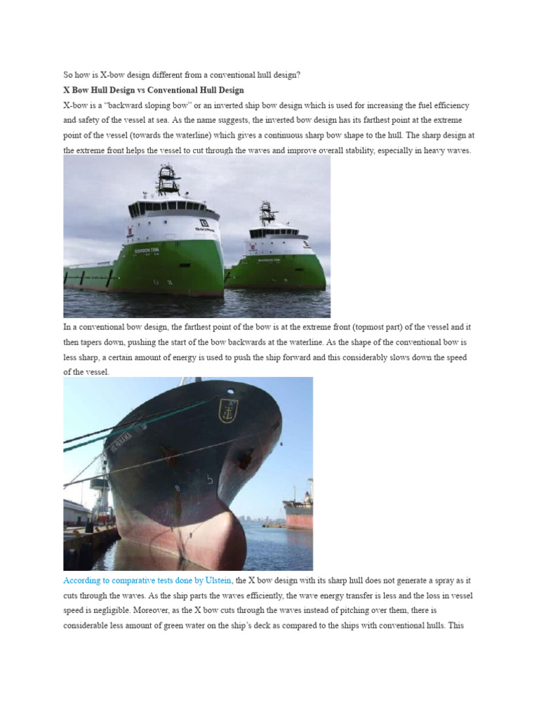 X BOW | PDF | Ships | Hull (Watercraft)