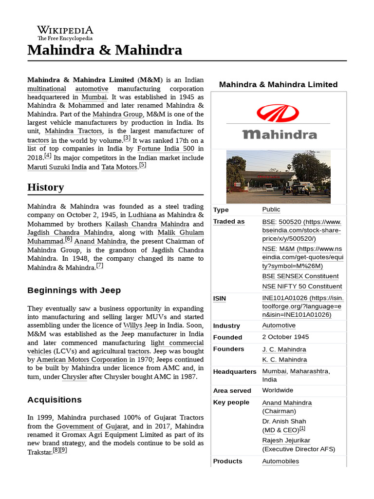 Fortune Mahindra | PDF