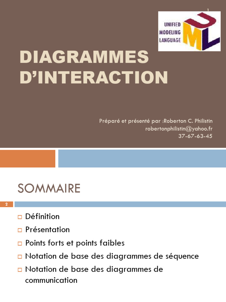Diagrammes d'Interaction UML | PDF | Méthodes et références pédagogiques