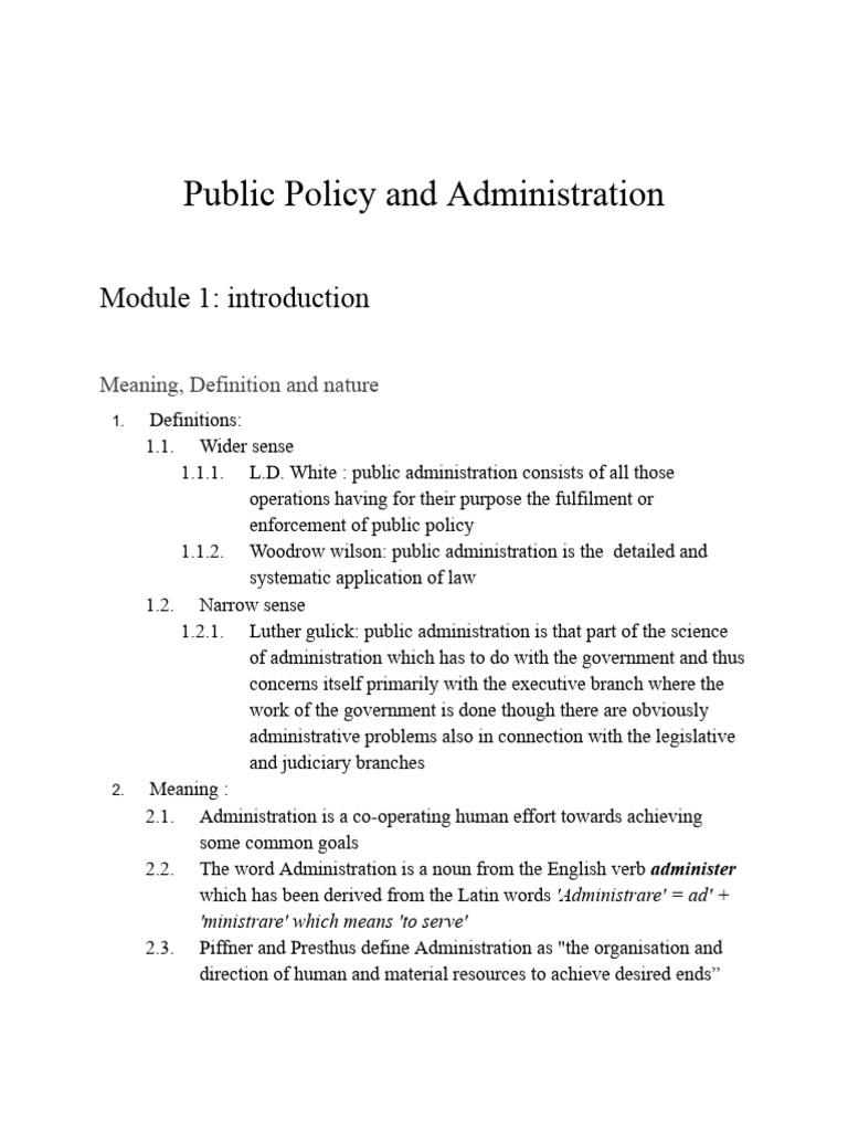 Introduction to Public Administration Concepts | PDF | Politics
