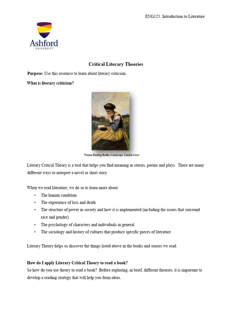 ENG125 - Critical Literary Theories | PDF