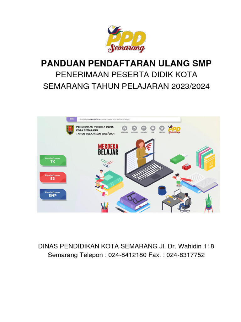Panduan Daftar Ulang SMP 2023 Kota SMG | PDF