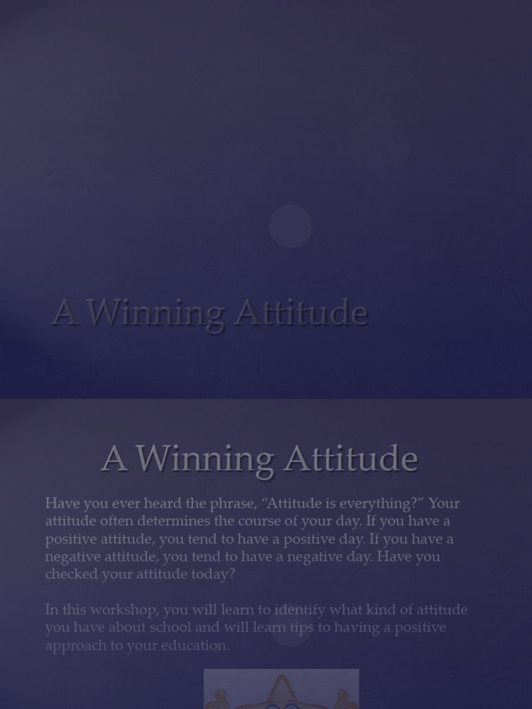 A Winning Attitude | PDF | Attitude (Psychology) | Learning