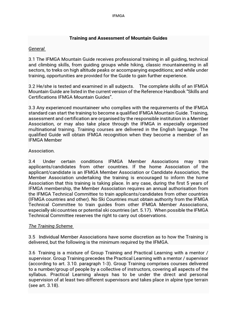 IFMGA - Mountain Guide | PDF