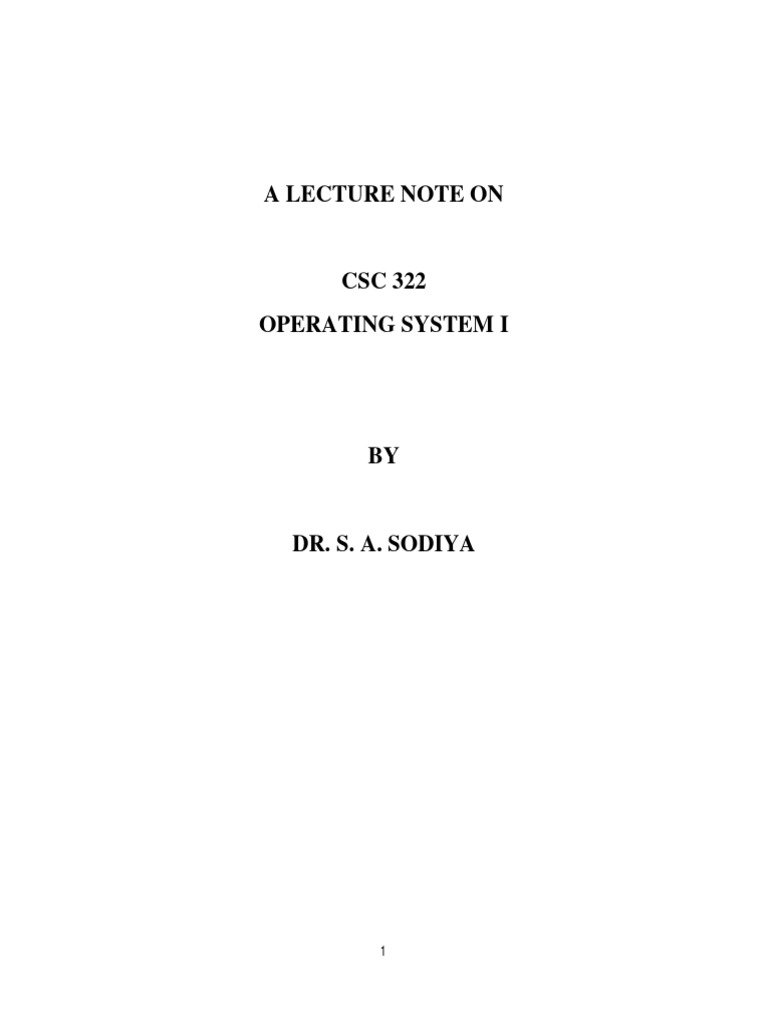 473 - Os Notes | PDF