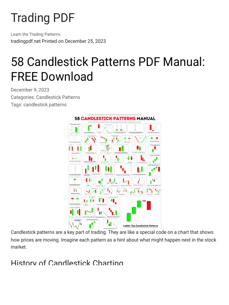 Comprehensive Guide to Candlestick Patterns | PDF | Market Trend ...