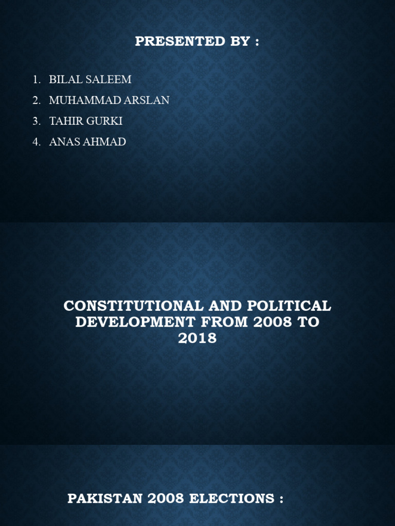 Constitutional and Political Development From 2008 To 2018 | PDF