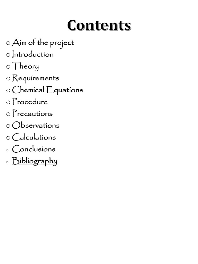 Chemistry Project File | PDF