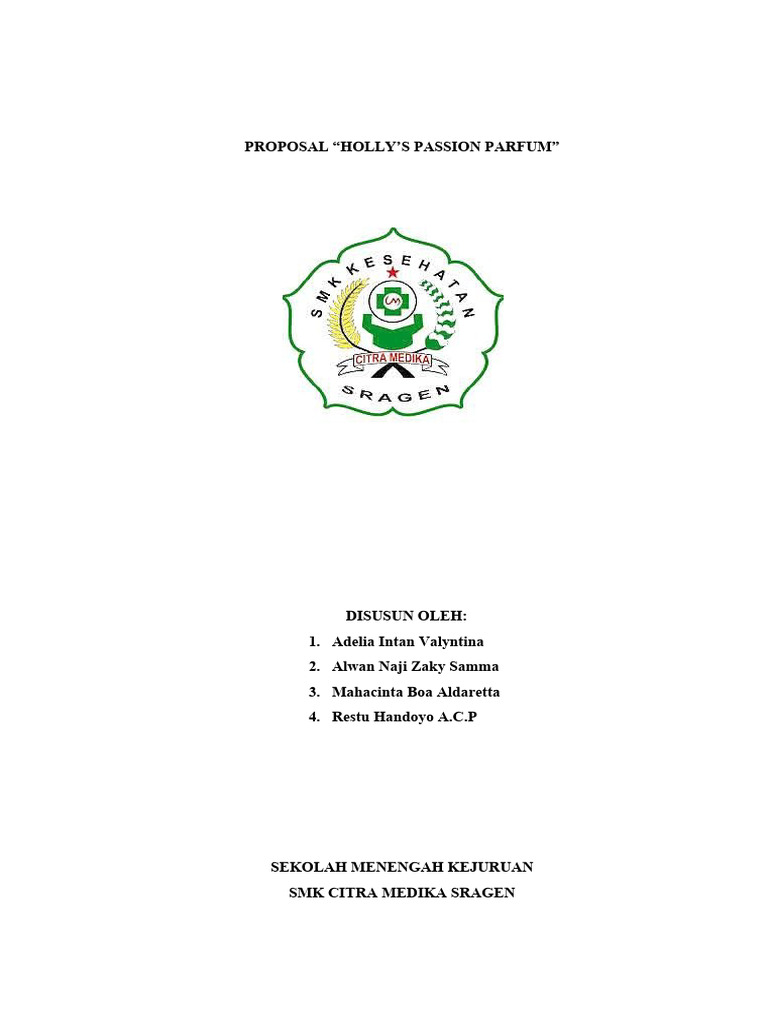 Proposal Bisnis Holly's Passion Parfum | PDF