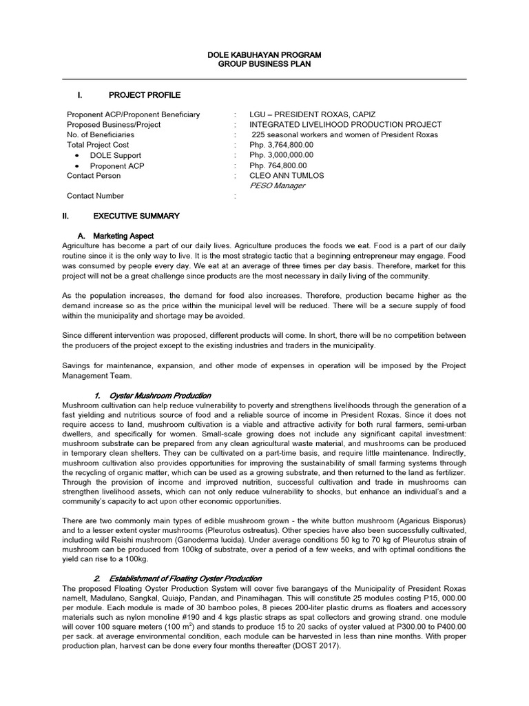 DOLE-KABUHAYAN-PROGRAM-PRC-1 | PDF DOLE-KABUHAYAN-PROGRAM-PRC-1 | PDF
