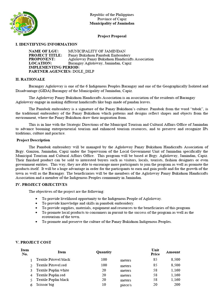 Panubok Project Proposal | PDF