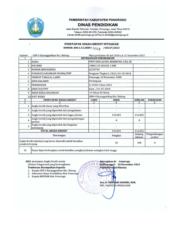 Pak Integrasi Pipit | PDF