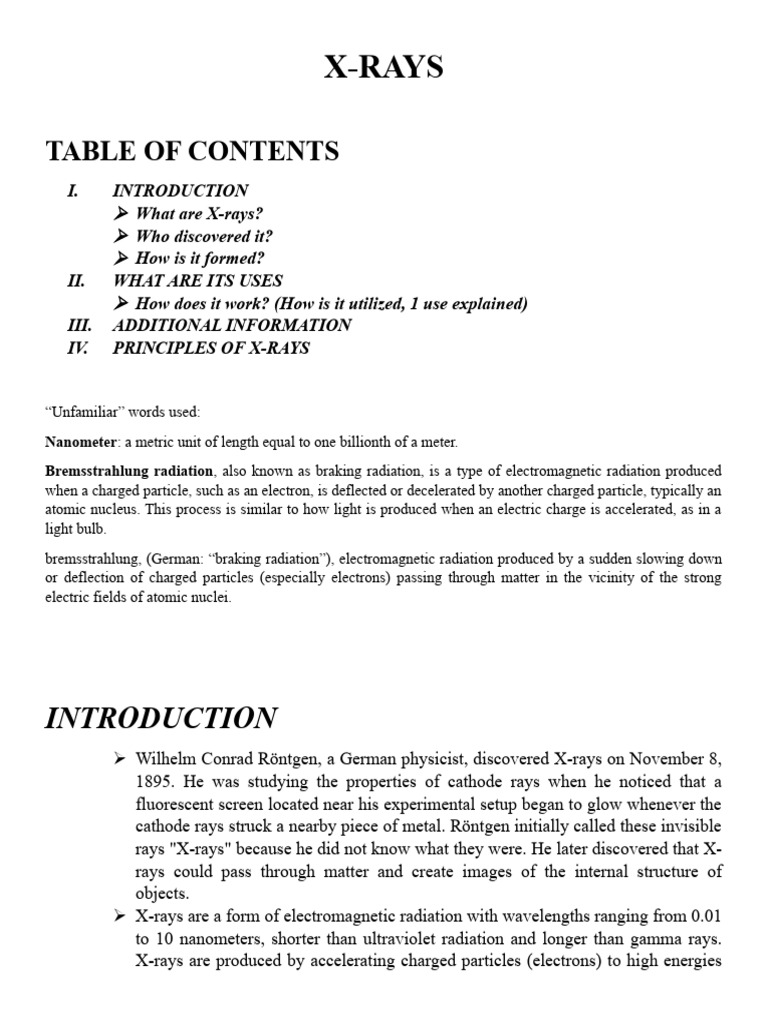 X Rays | PDF