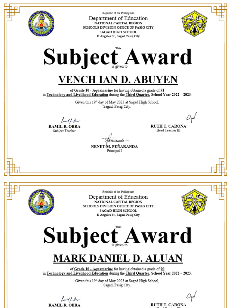 Tle Achievers | PDF