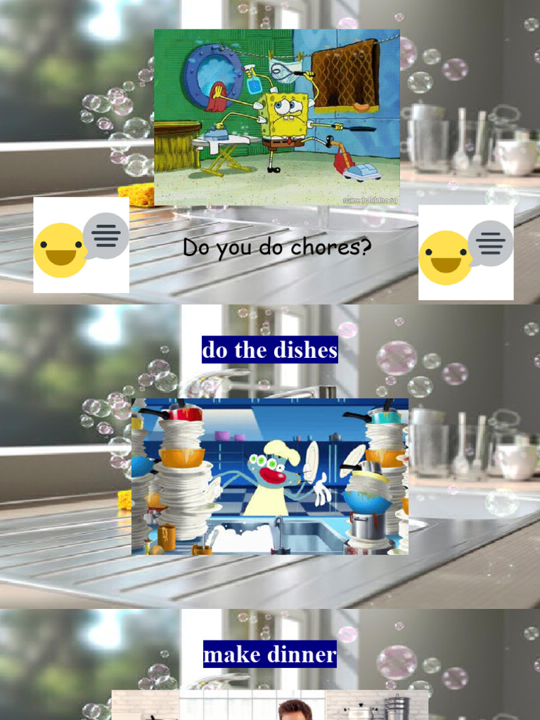 Chores and the Past Continuous | PDF