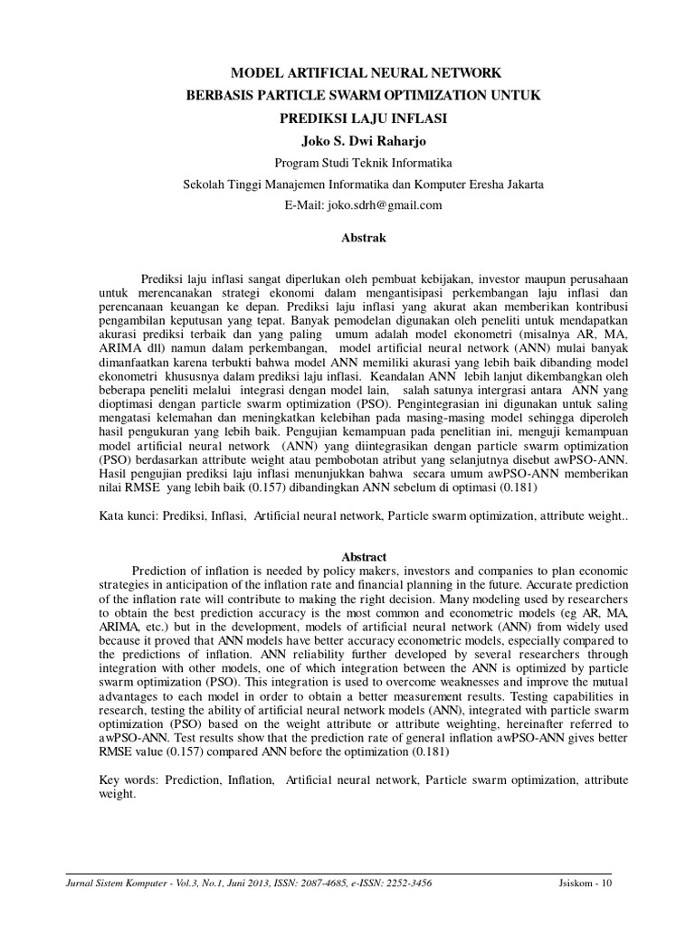 Model Artificial Neural Network Berbasis | PDF