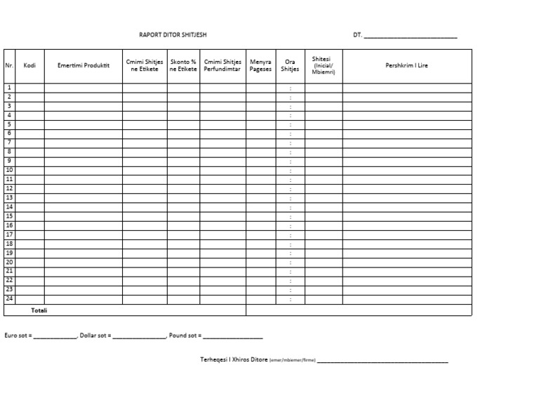 Format Raport Ditor | PDF