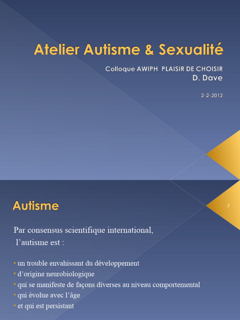 Atelier 2 Sexualite Et Autisme | PDF