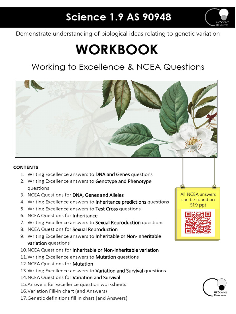 Genetic Variation Workbook for NCEA | PDF