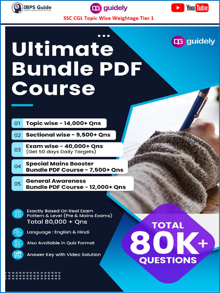 SSC CGL Topic Wise Weightage | PDF