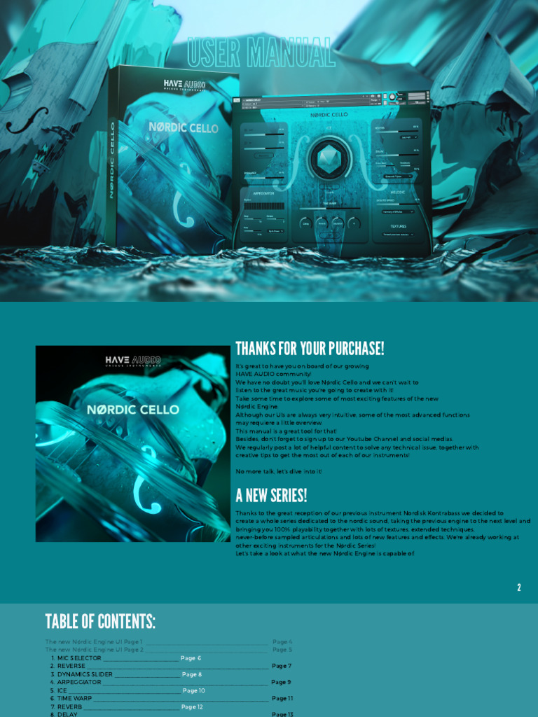 Nordic Cello User Manual | PDF