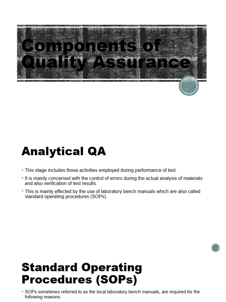 Quality Assurance in Laboratory SOPs | PDF | Accuracy And Precision ...