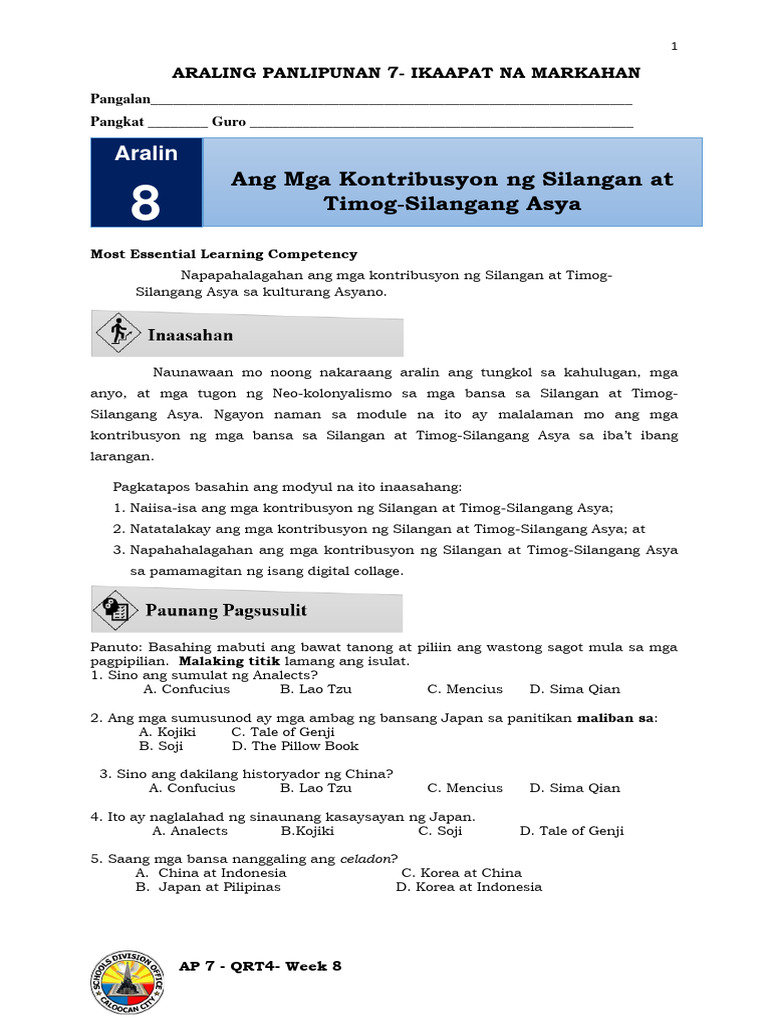 AP 7 Q4 Week 8 | PDF