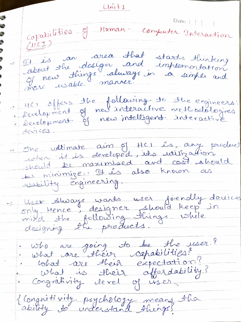 Hci Unit 1 and 2 | PDF