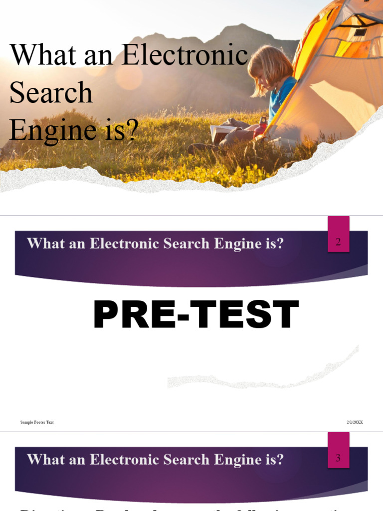 What An Electronic Search Engine Is? | PDF