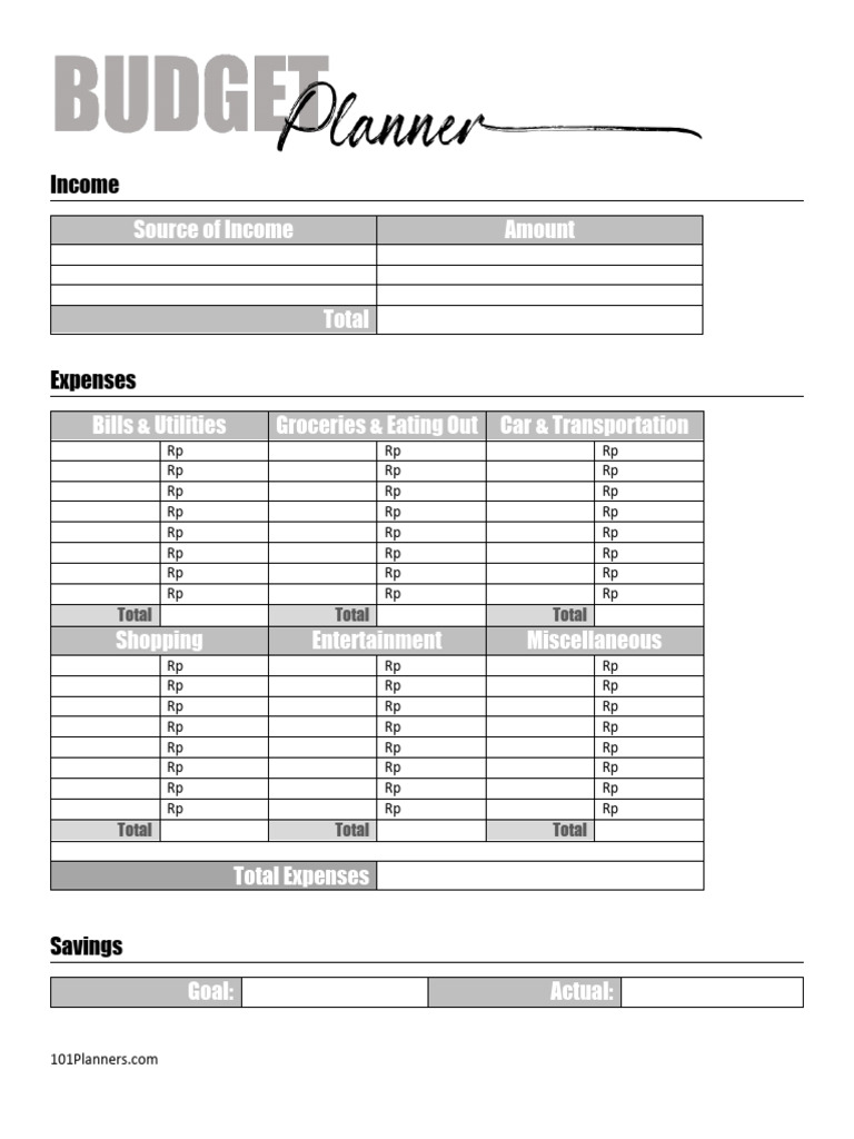 Budget Planner | PDF