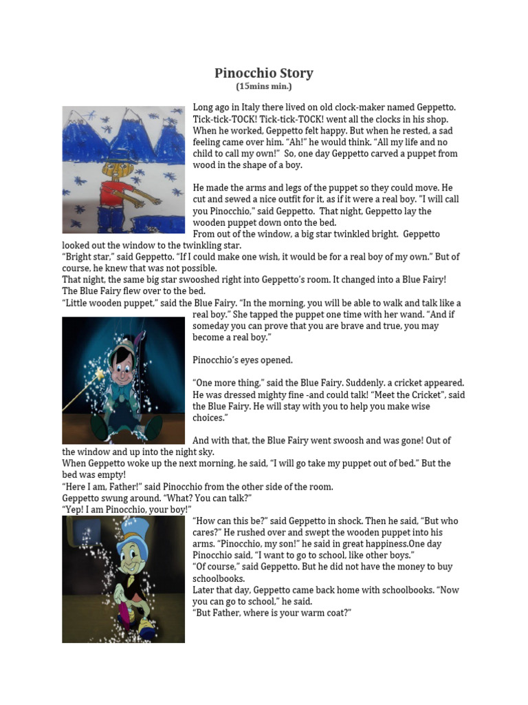 Pinocchio Story | PDF