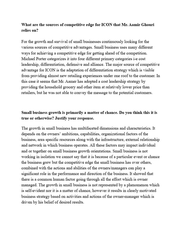Small Business Competitive Edge | PDF | Career & Growth | Finance ...