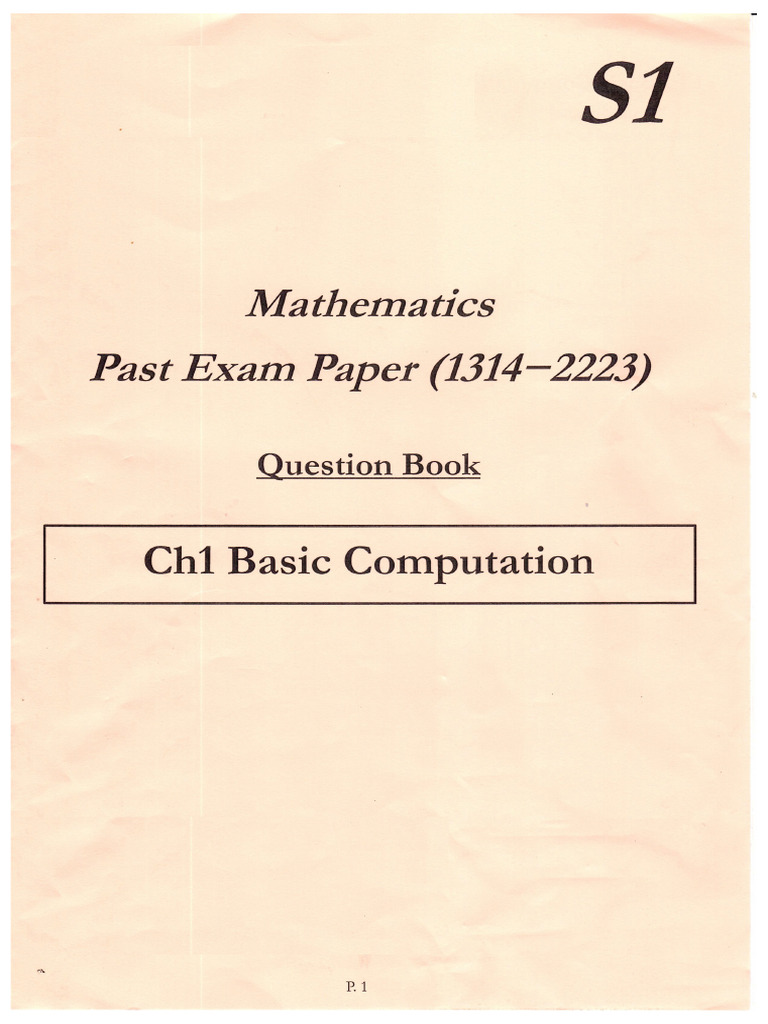 Ch1 Basic Computation Q | PDF