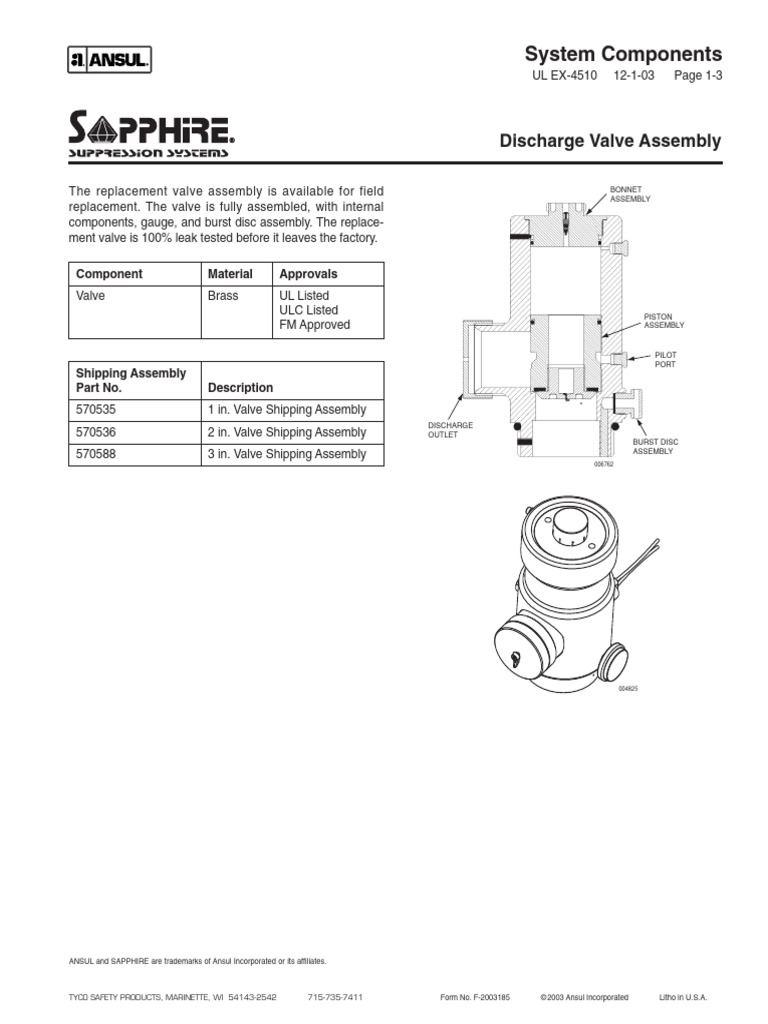 Discharge Valve Assembly F 2003185 | PDF