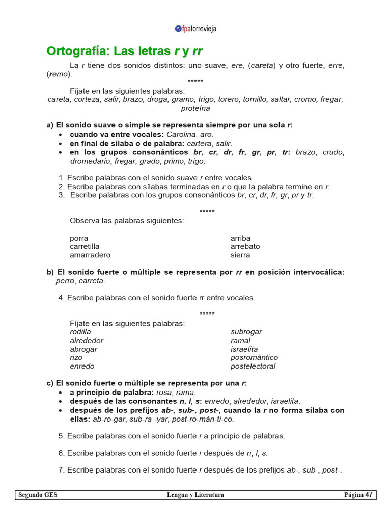 Cuadernillo R y RR | PDF